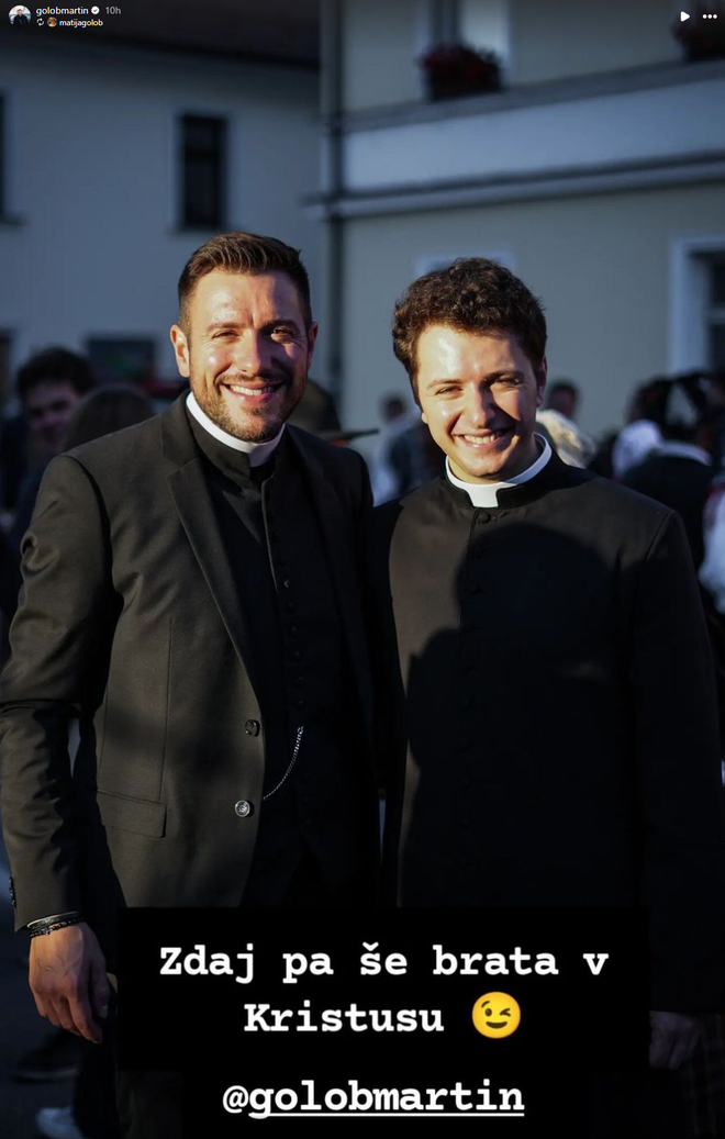 Si vedela, da ima Martin Golob brata, ki je prav tako postal duhovnik? Imamo njuno skupno ...