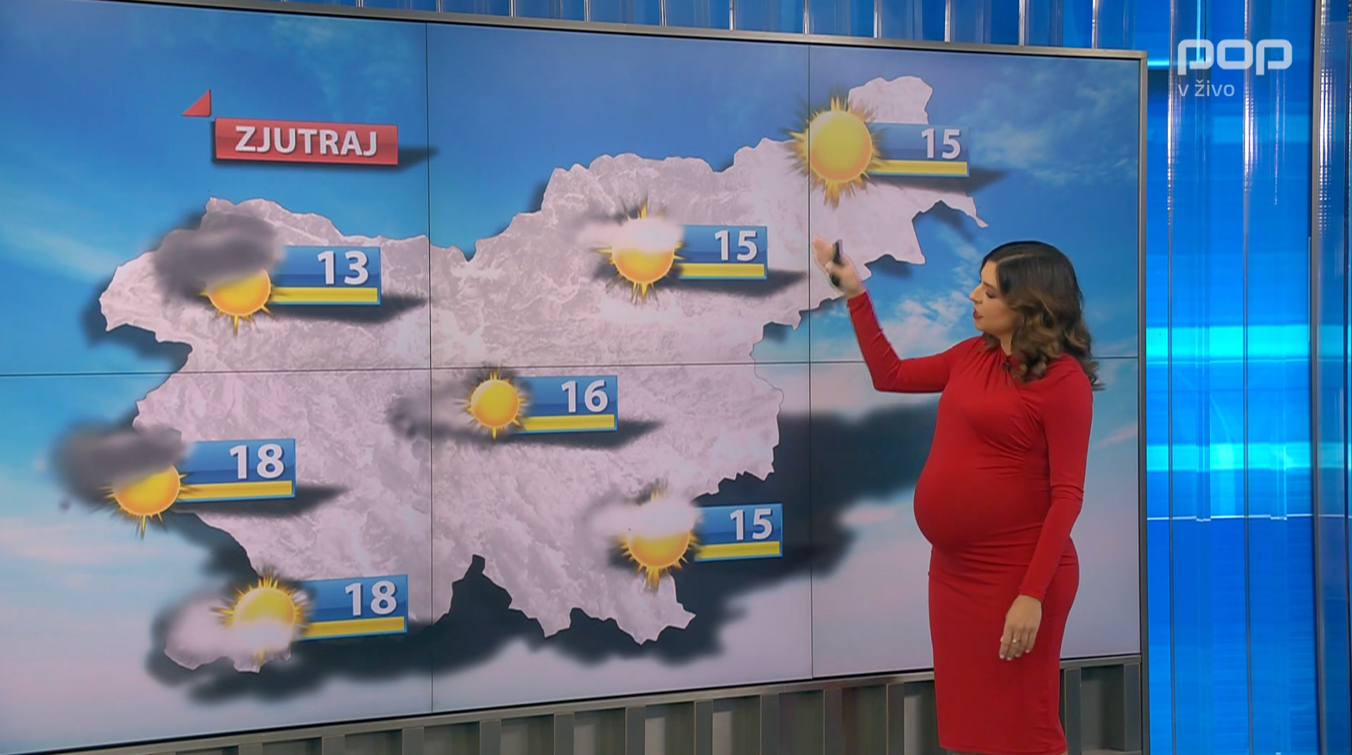 Voditeljica vremena na POP TV Špela Jereb se je včeraj zvečer poslovila ...